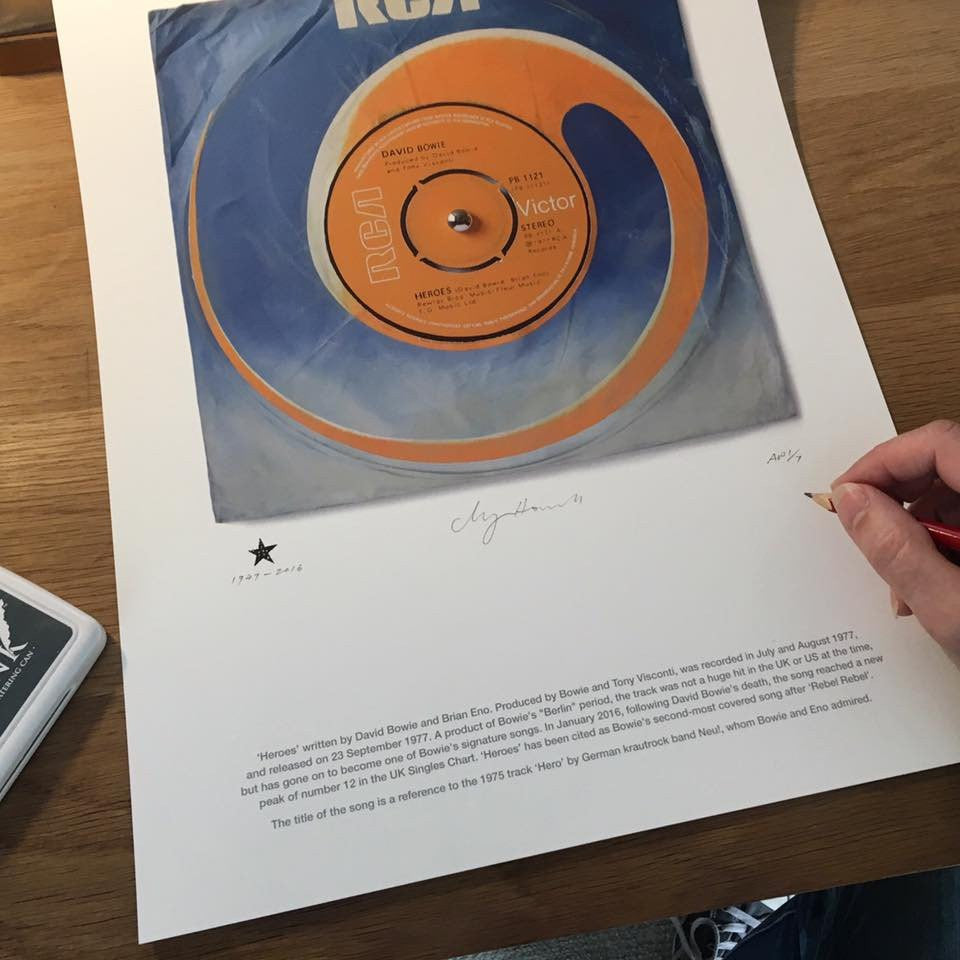 “Heroes” - David Bowie (Limited Edition Print by Morgan Howell) – Vinyl ...