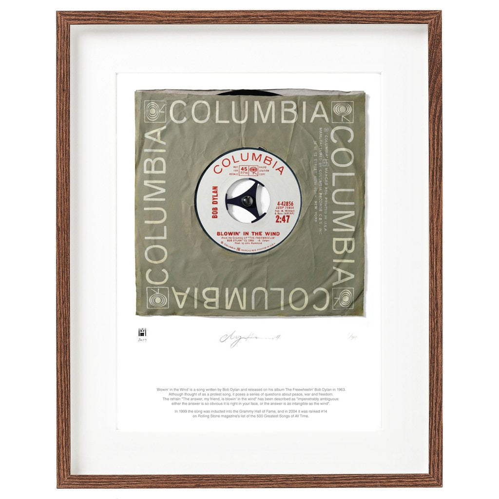 "Blowin' In The Wind'' by Bob Dylan (Print by Morgan Howell) – Vinyl Guru
